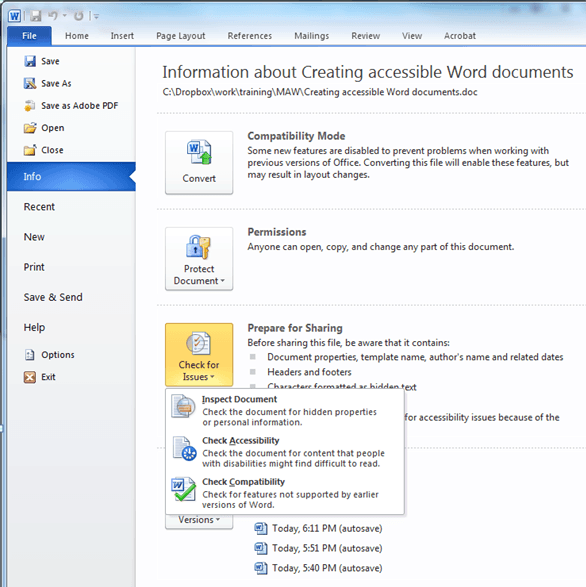 Complex content - AccessibilityOz